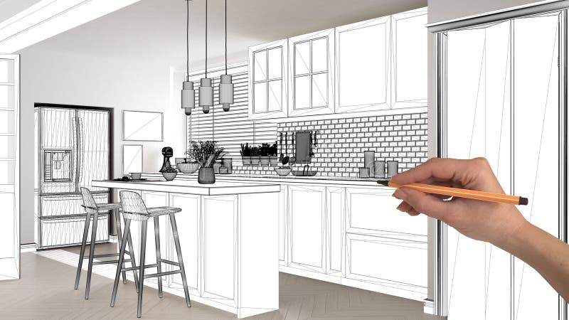 Unfinished Project, Under Construction Draft, Concept Interior Design ...