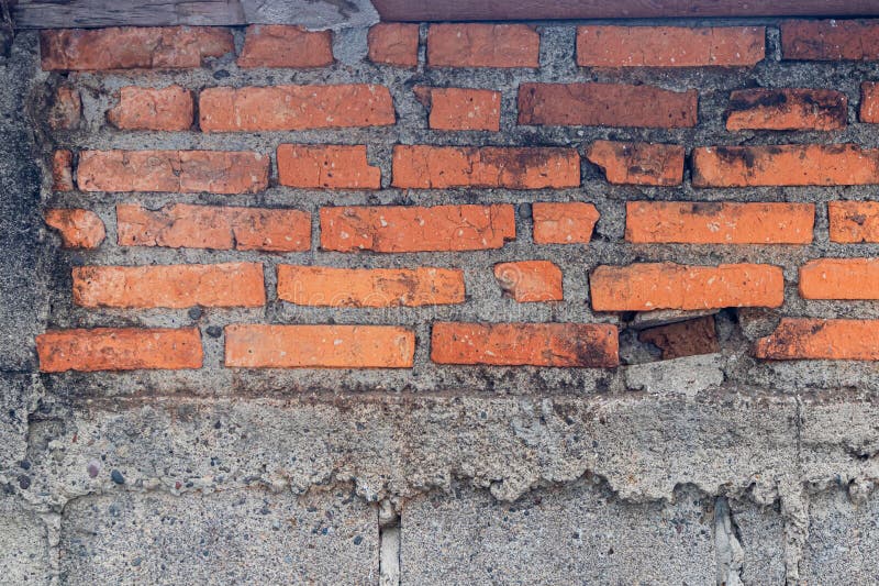 Unfinished Red Brick House Wall Stock Image - Image of detail ...