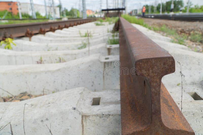 Unfinished railway track stock photo. Image of industry - 105519598