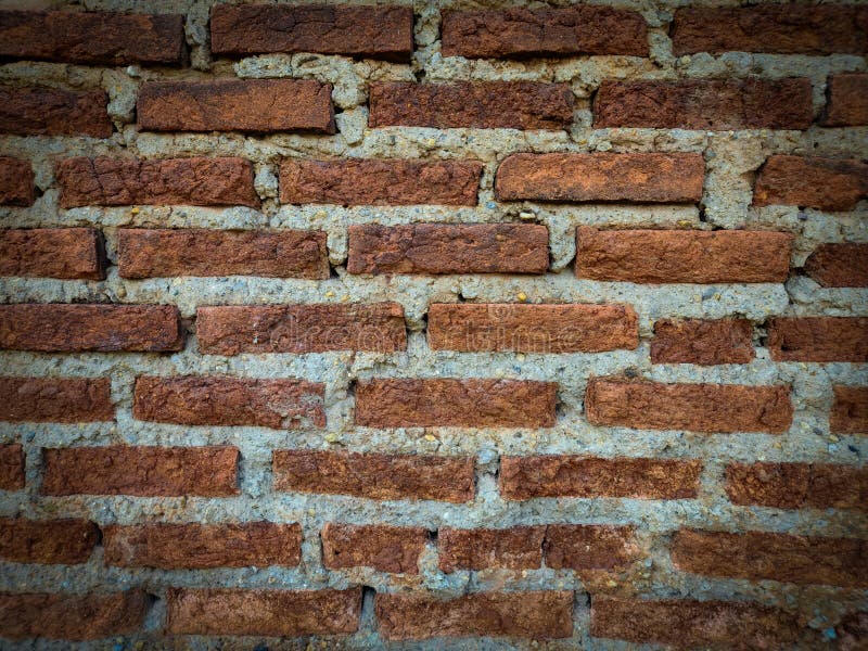 Unfinished Wall with Common Bricks Stock Photo - Image of detail ...