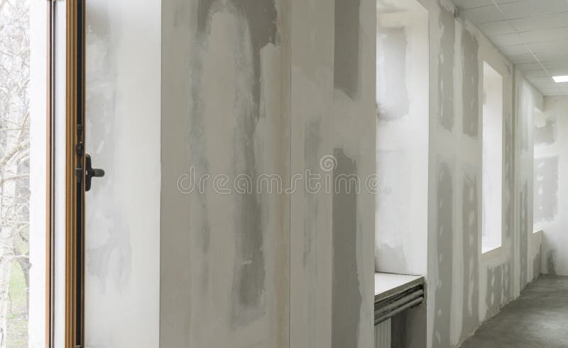 Unfinished Walls with Windows Stock Photo - Image of house, dust: 80203070