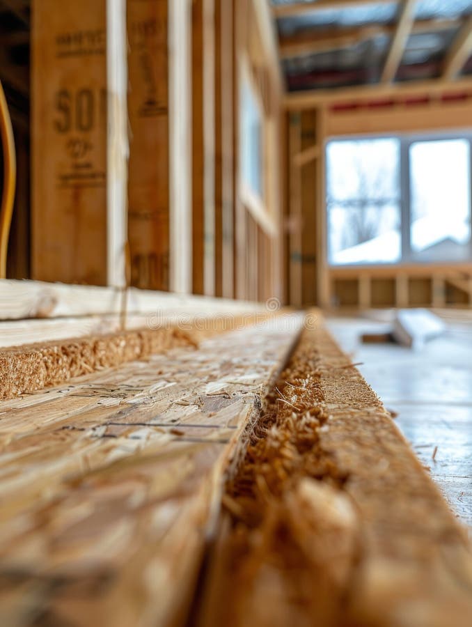 Unfinished Wooden Frame of a Building Under Construction. Stock Photo ...