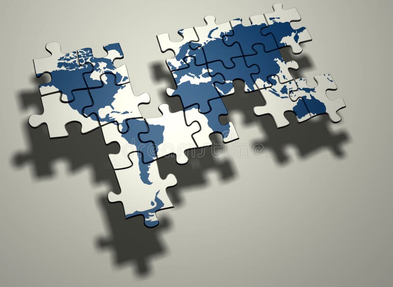 Unfinished world map stock illustration. Illustration of joining - 1574561