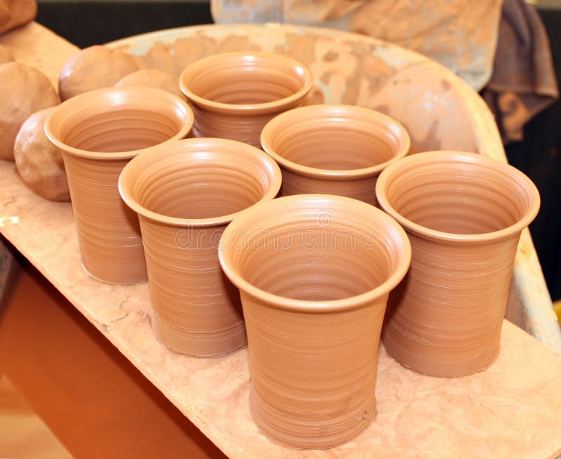 Unfired Pots stock image. Image of create, potter, items - 11016745