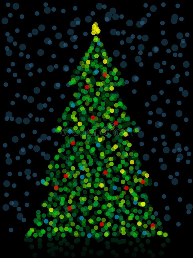 Unfocused Christmas Tree stock vector. Illustration of circles - 16629327