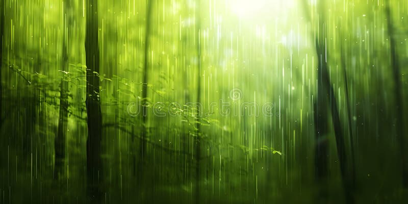 Unfocused Green Forest: Abstract Background of Nature, Green Forest ...
