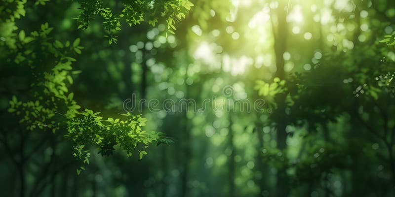Unfocused Green Forest: Abstract Background of Nature, Green Forest ...