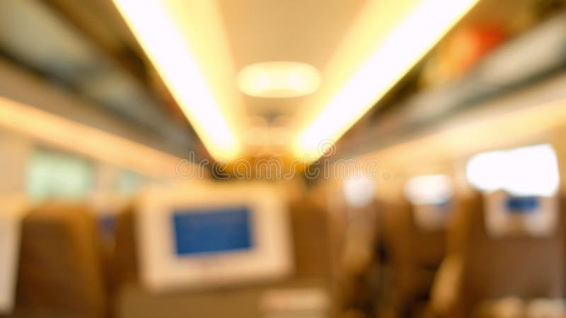 Unfocused High-speed Train Inside As Background at Horizontal Stock ...