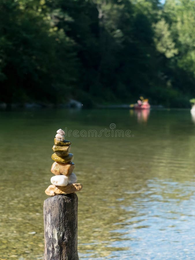 Unfocused People Kayaking Spring River Water Stock Image - Image of ...