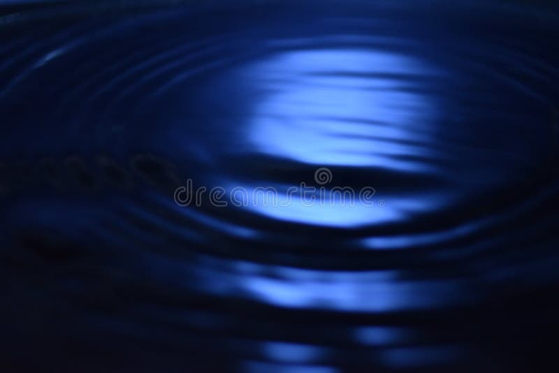 Unfocused Picture Dark Blue Water Drop Waves Background. Stock Photo ...