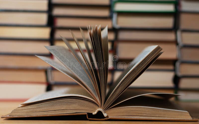 Unfolded Book in a Cozy Setting Stock Image - Image of history ...