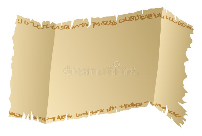 Unfolded Scroll with Magic Spells in Its Borders, Vector Illustration ...