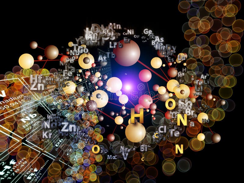 Chemical Elements Abstraction Stock Illustration - Illustration of ...