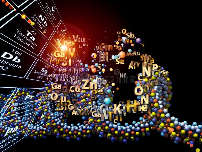 Chemical Elements Abstraction Stock Illustration - Illustration of ...