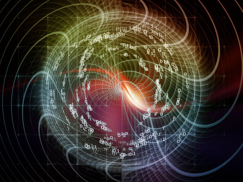 Unfolding of Digital World stock illustration. Illustration of design ...