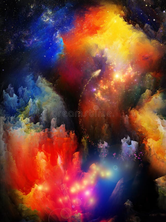 Fractal vision background stock illustration. Illustration of round ...