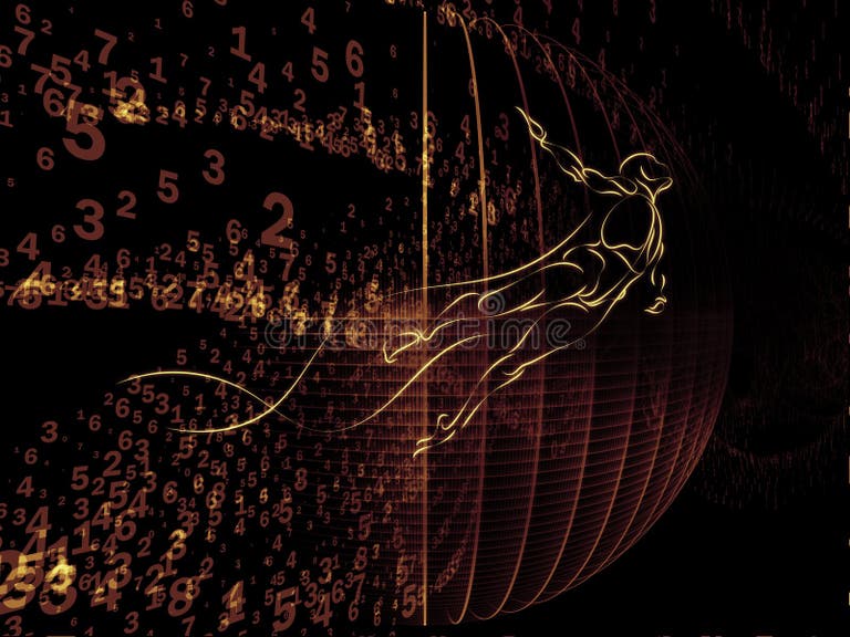 Unfolding of Geometry stock illustration. Illustration of code - 44749621