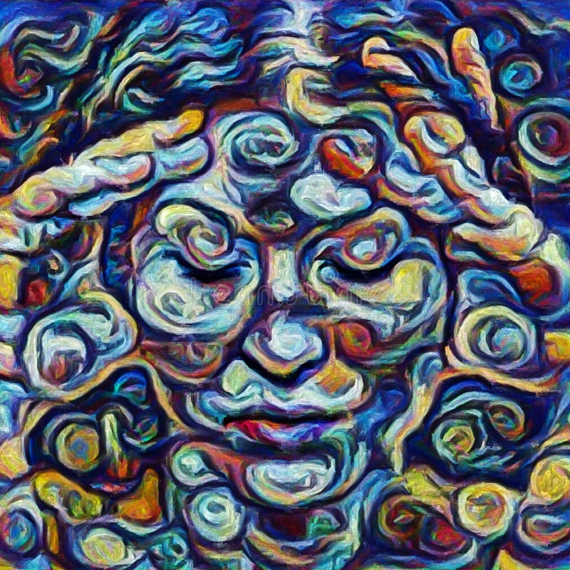 Unfolding of Inner Canvas stock illustration. Illustration of portrait ...