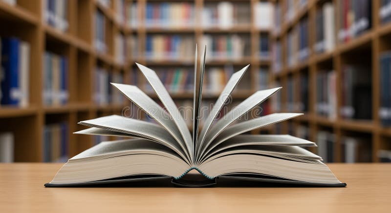 Unfolding Knowledge: Open Book in Library - Explore Wisdom, Learning ...