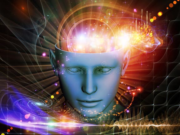 Unfolding of the Mind stock illustration. Illustration of consciousness ...