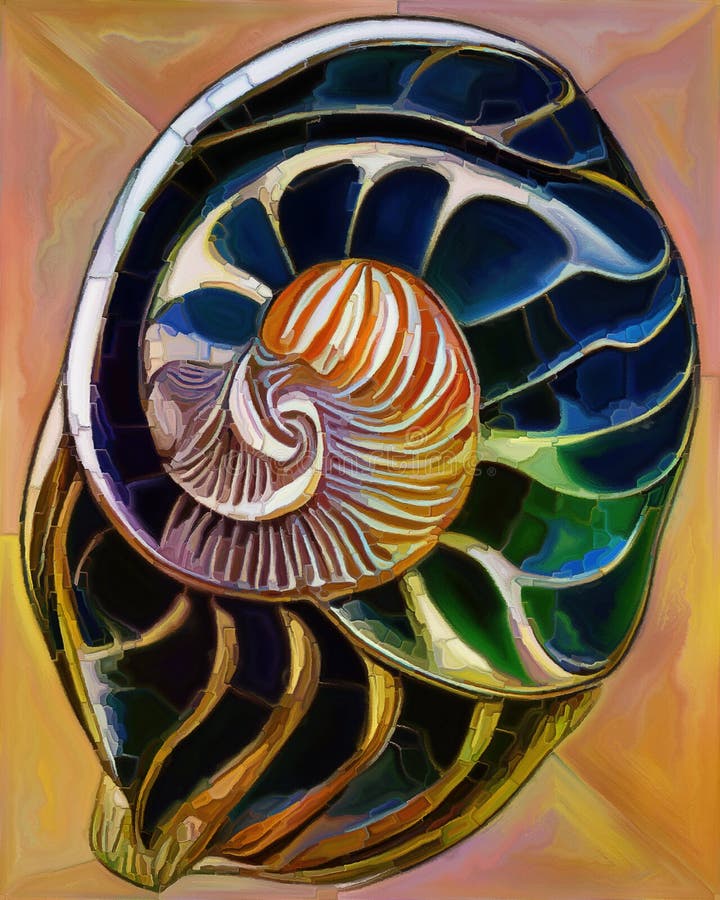 Unfolding of Nautilus stock illustration. Illustration of abstract ...