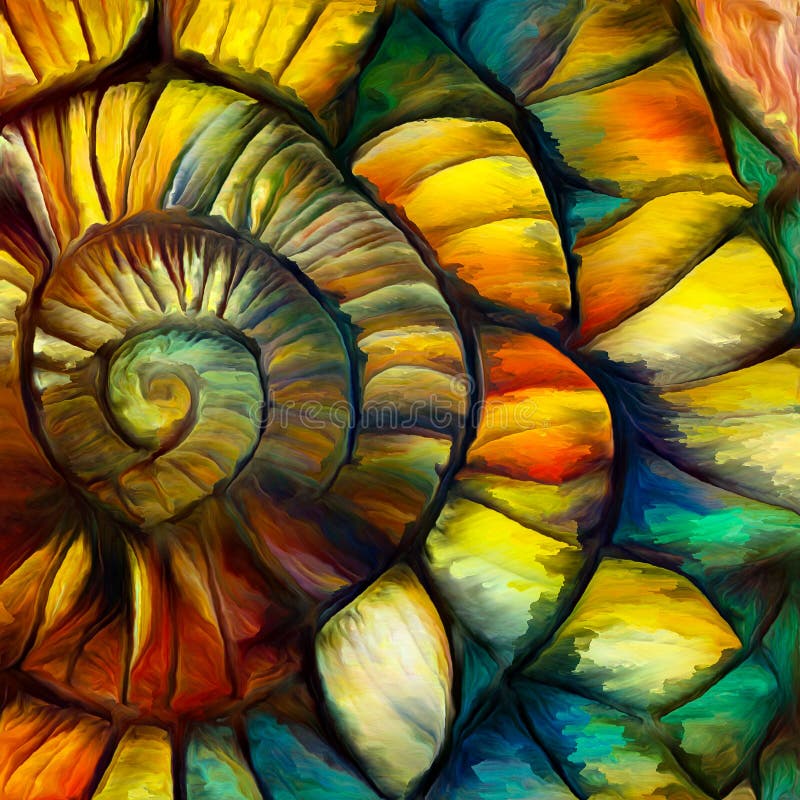 Unfolding of Nautilus stock illustration. Illustration of vivid - 268355242