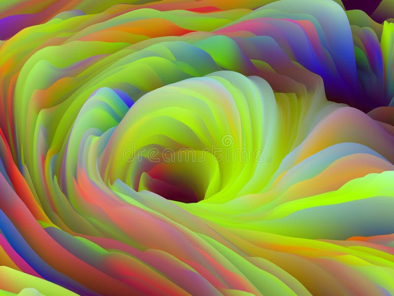 Unfolding of Organic Forces Stock Illustration - Illustration of flow ...