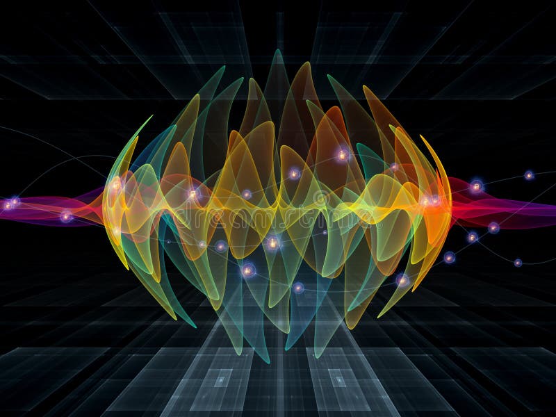 Quantum Wave stock illustration. Illustration of glow - 40383351