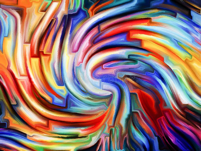 Unfolding of Pattern stock illustration. Illustration of paint - 128090376