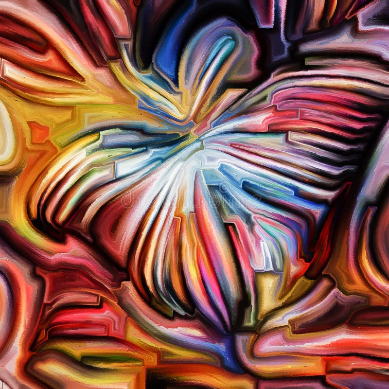 Unfolding of Pattern stock illustration. Illustration of colorful ...