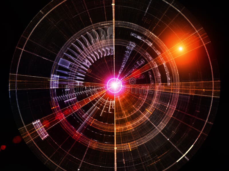 Unfolding of the Virtual Space Stock Illustration - Illustration of ...