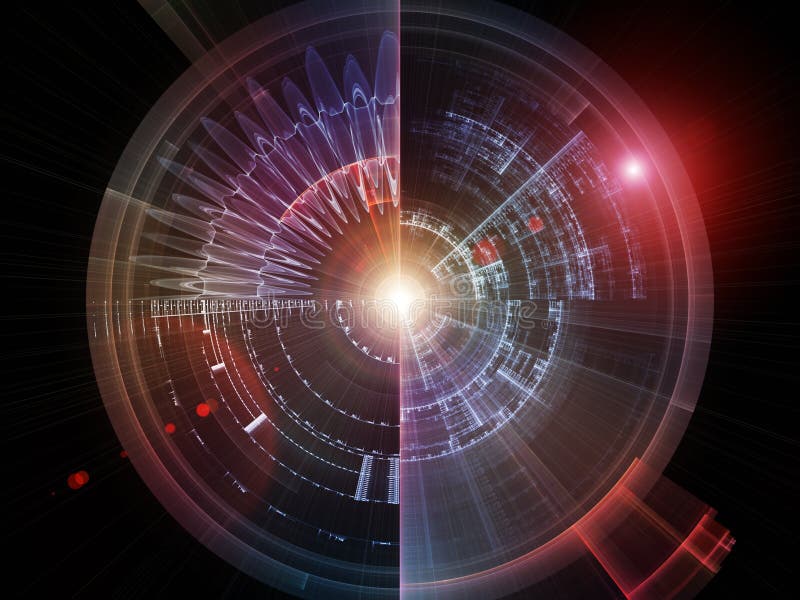 Unfolding of the Virtual Space Stock Illustration - Illustration of ...