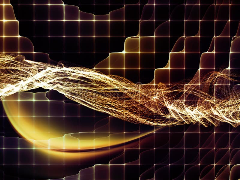 Unfolding of Virtual World stock illustration. Illustration of light ...