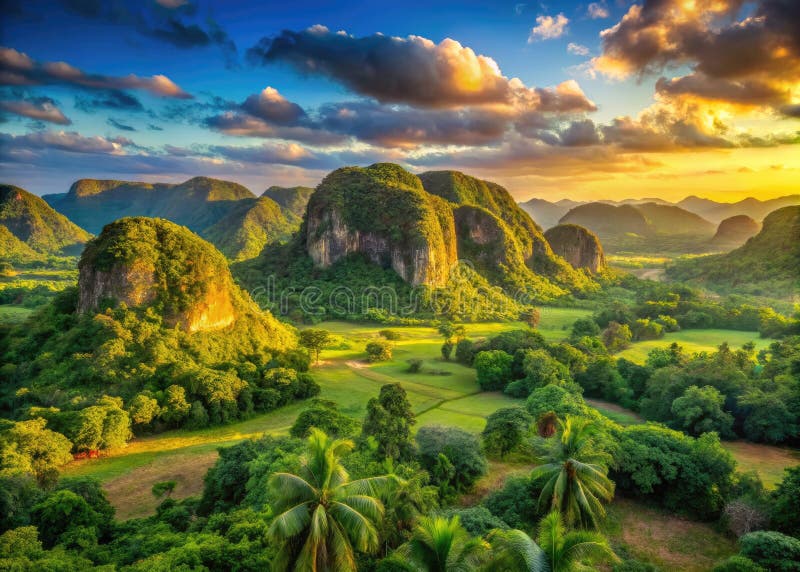 Unforgettable Aerial Perspective of Cubas Dramatic Mogotes a Panoramic ...