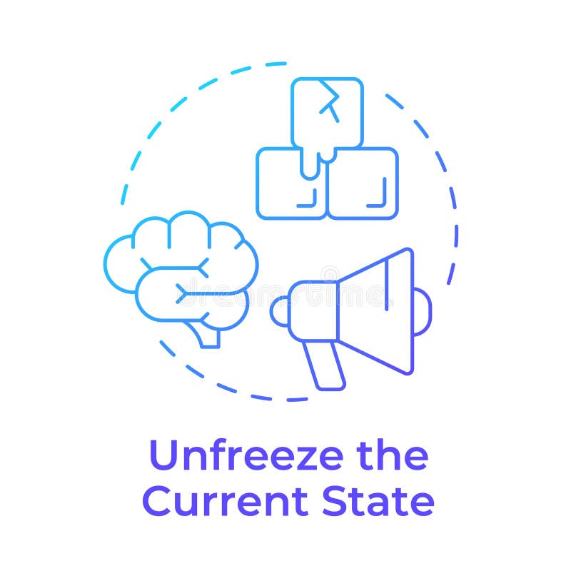 Unfreeze Current State Blue Gradient Concept Icon Stock Illustration ...