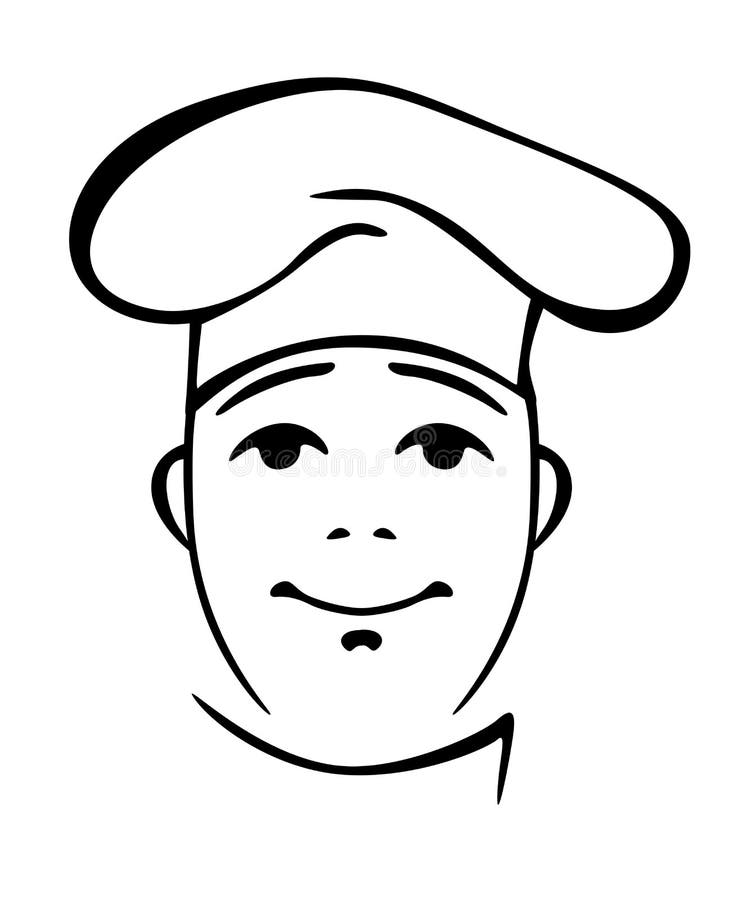 Ung kinesisk kock i toque vektor illustrationer. Illustration av ...