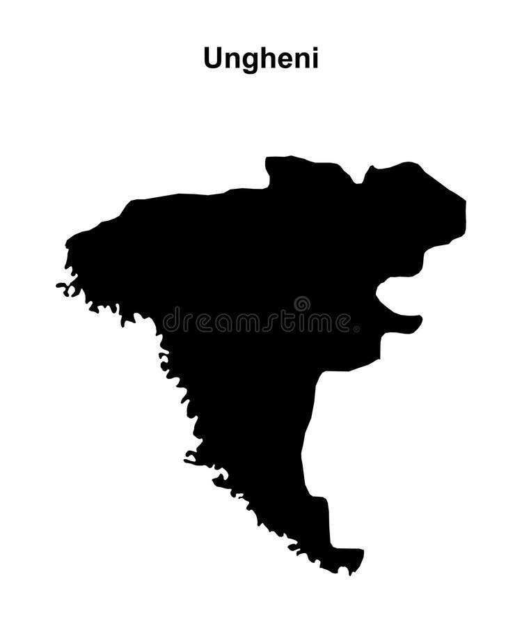 Ungheni outline map stock illustration. Illustration of boundary ...