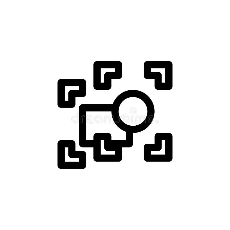 Ungroup Objects Icon stock vector. Illustration of outline - 181838649