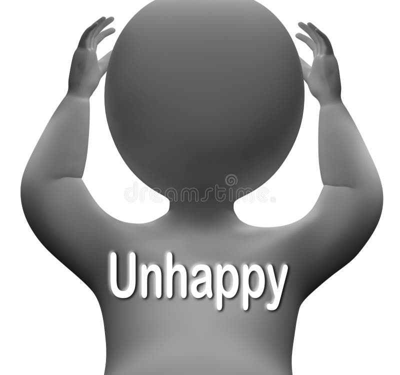 Upset Unhappy 3d Character Showing Disagreement Between Couple Stock ...