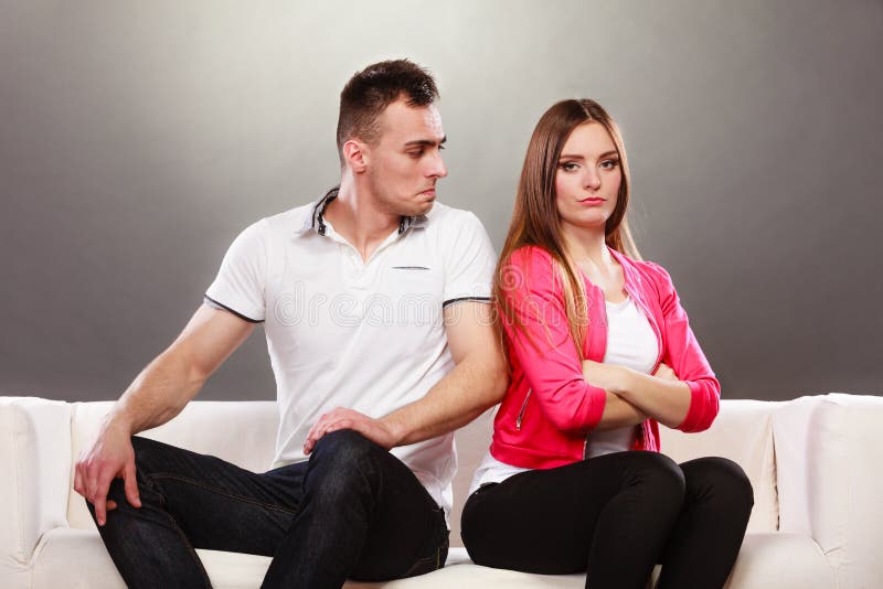 Unhappy Couple Not Talking Disagreement Stock Image Image Of