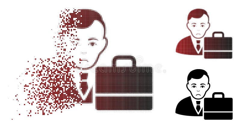 Unhappy Disintegrating Pixel Halftone Accounter Icon Stock Vector ... Unhappy Disintegrating Pixel Halftone Accounter Icon Stock Vector ...