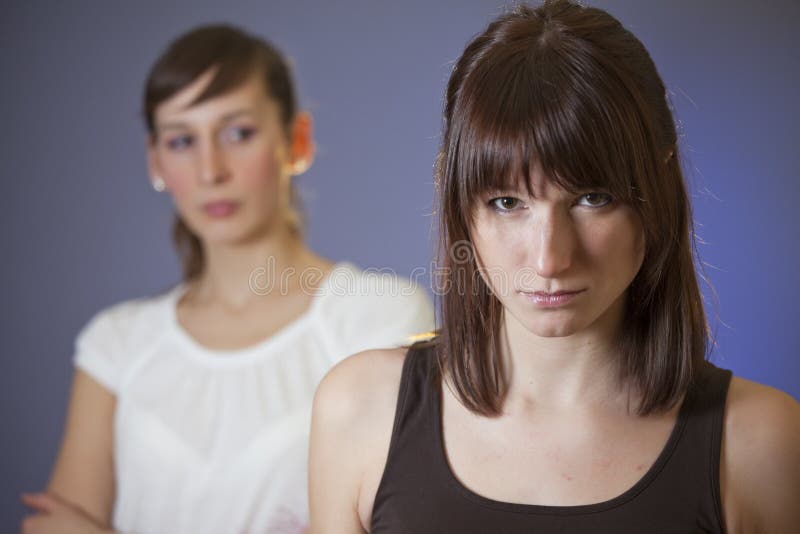 Unhappy female friends stock photo. Image of female, portrait - 12954250