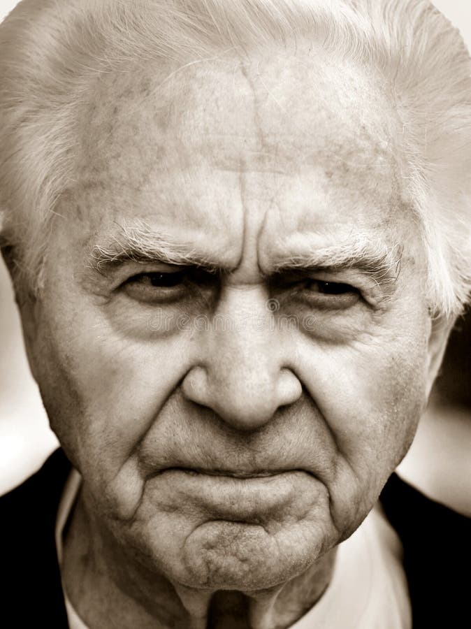 Senior Old Man Eyes Closed, Elderly People Portrait, Aged Face Stock ...