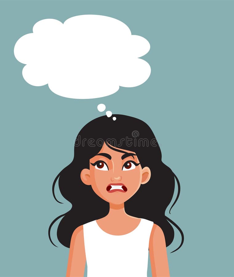 Overthinking Woman Stock Illustrations – 101 Overthinking Woman Stock ...