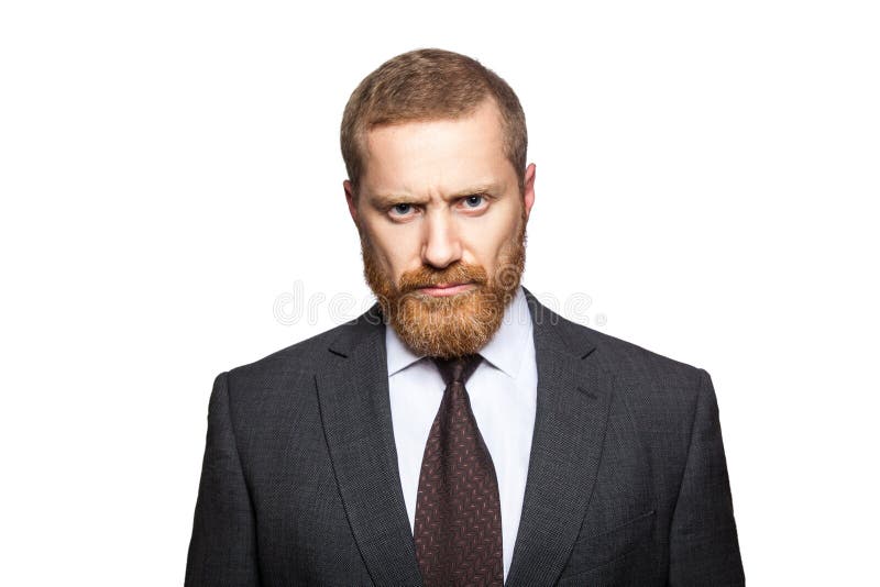 Unhappy Sad Businessman Looking at Camera. Stock Image - Image of ...