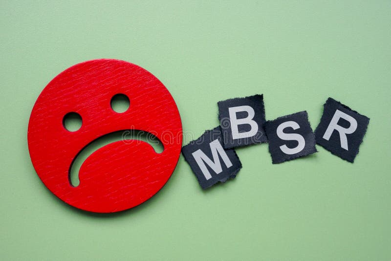 Unhappy Smiley and MBSR Mindfulness-based Stress Reduction. Stock Image - Image of resilience ...