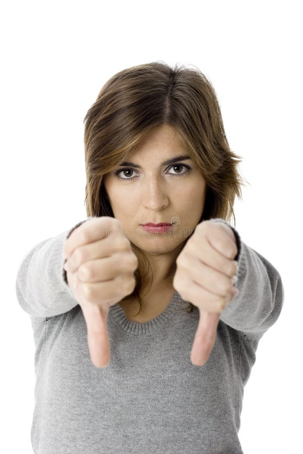 Unhappy woman stock photo. Image of fail, gesture, brunette - 7644152