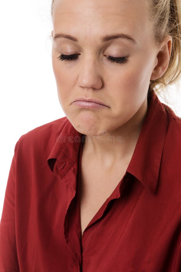 Unhappy woman stock photo. Image of white, portrait, frustration - 42055076
