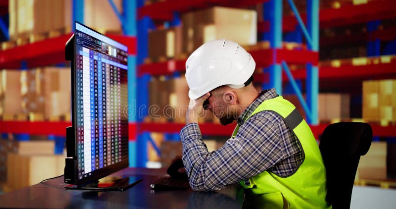 Unhappy Worker at Warehouse Stock Image - Image of frustrated, engineer ...