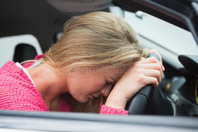 Unhappy young woman stock image. Image of trip, driving - 50490665
